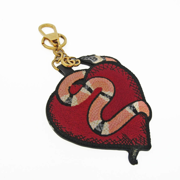 Gucci | Accessories | Gucci Heart Snake 45384 Keyring Beigeblackred ...